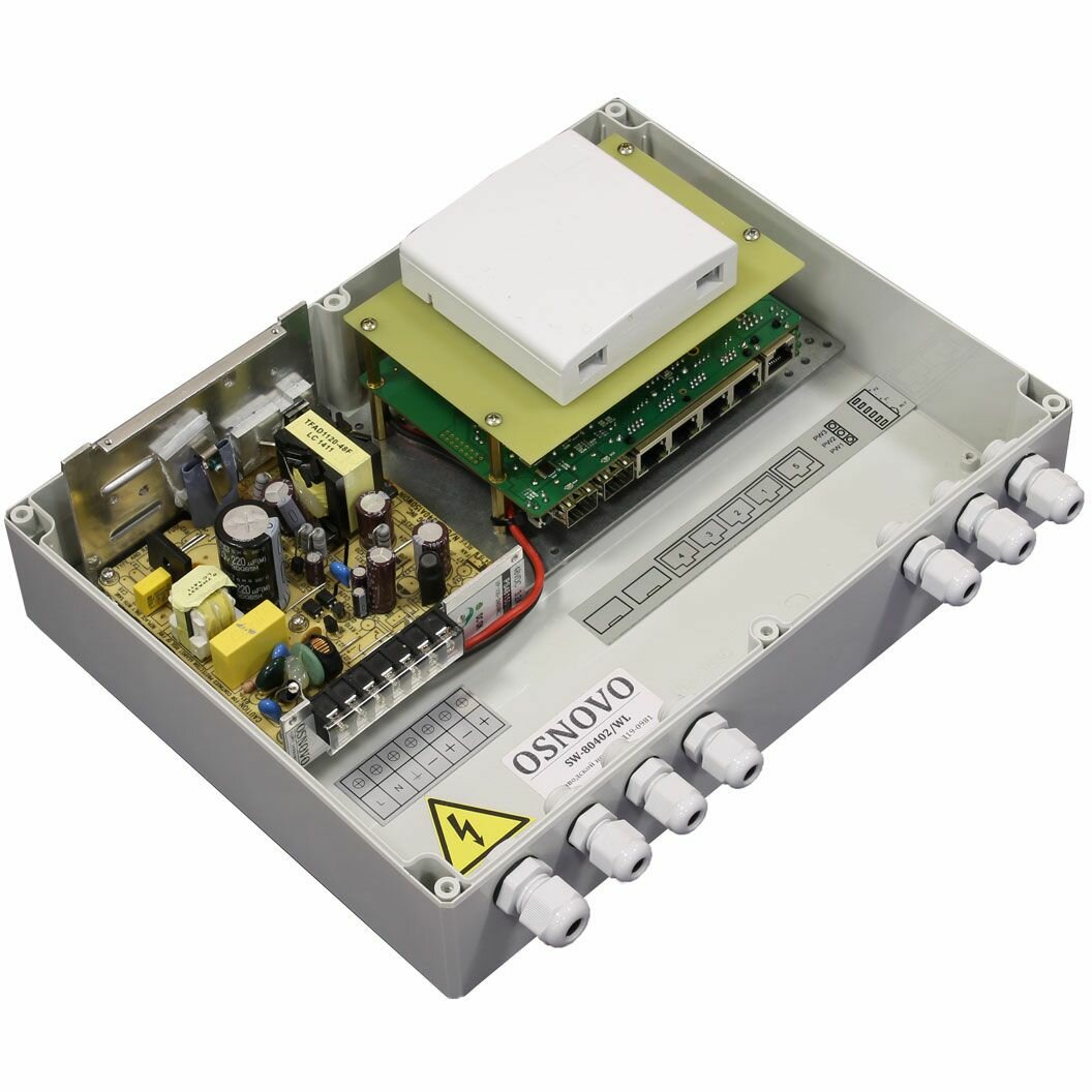 OSNOVO SW-80402-W(port 60W) Коммутатор POE