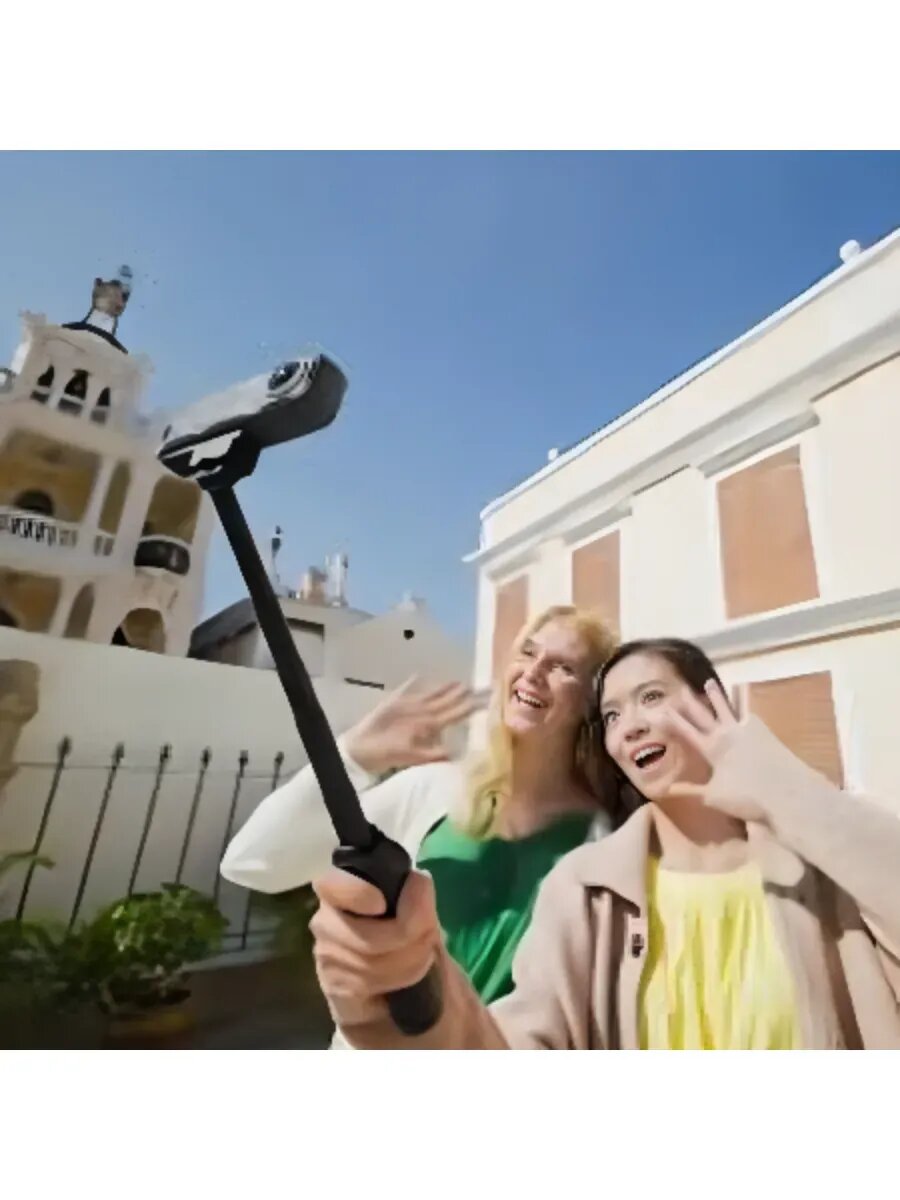 Монопод Insta360 "Free framing selfie stick", экшн-камера, фото и видео техника, черный — фото 1