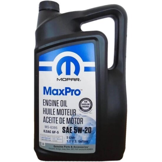 Моторное масло Mopar MaxPro 5W-20 полусинтетическое 5 л (США)