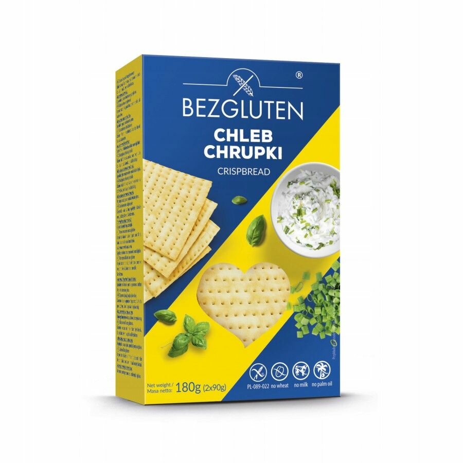 Безглютеновые хрустящие хлебцы Bezgluten 5шт x 180г