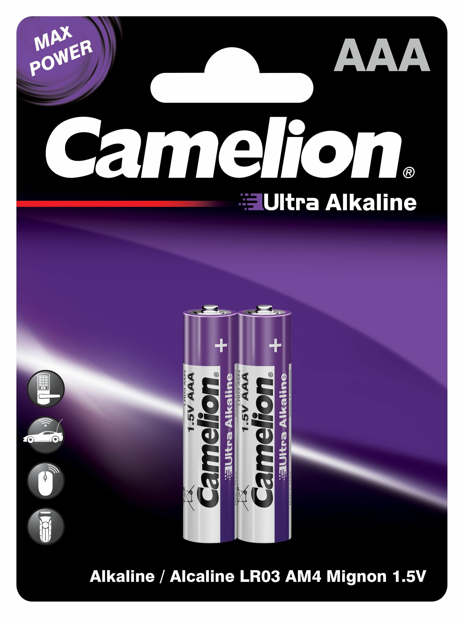 Батарейки щелочные Camelion ААА / Мизинчиковые 2 шт.