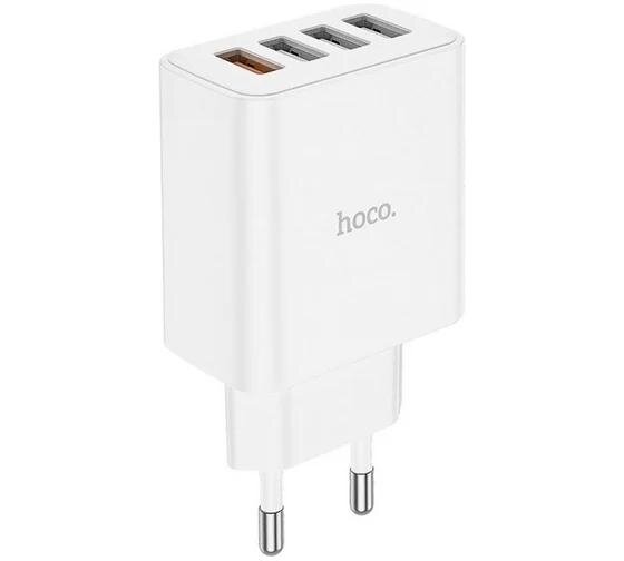 СЗУ HOCO C102A Fuerza 4xUSB, 3А, 18W, QC3.0, белый, EU