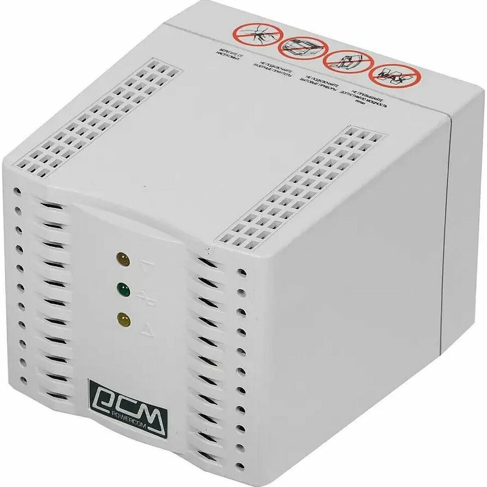 Стабилизатор напряжения Powercom TCA-2000 1000Вт 2000ВА белый, 2070043