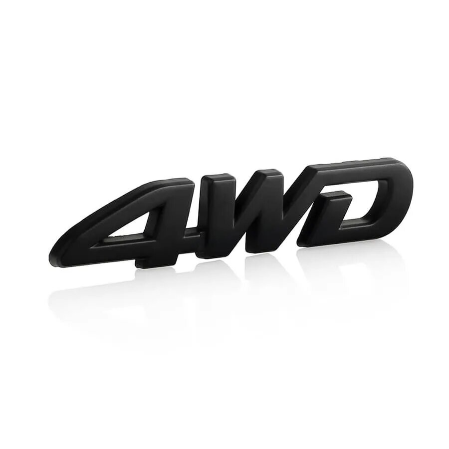 Шильдик для автомобиля 4WD, металлический, черный, матовый, универсальный