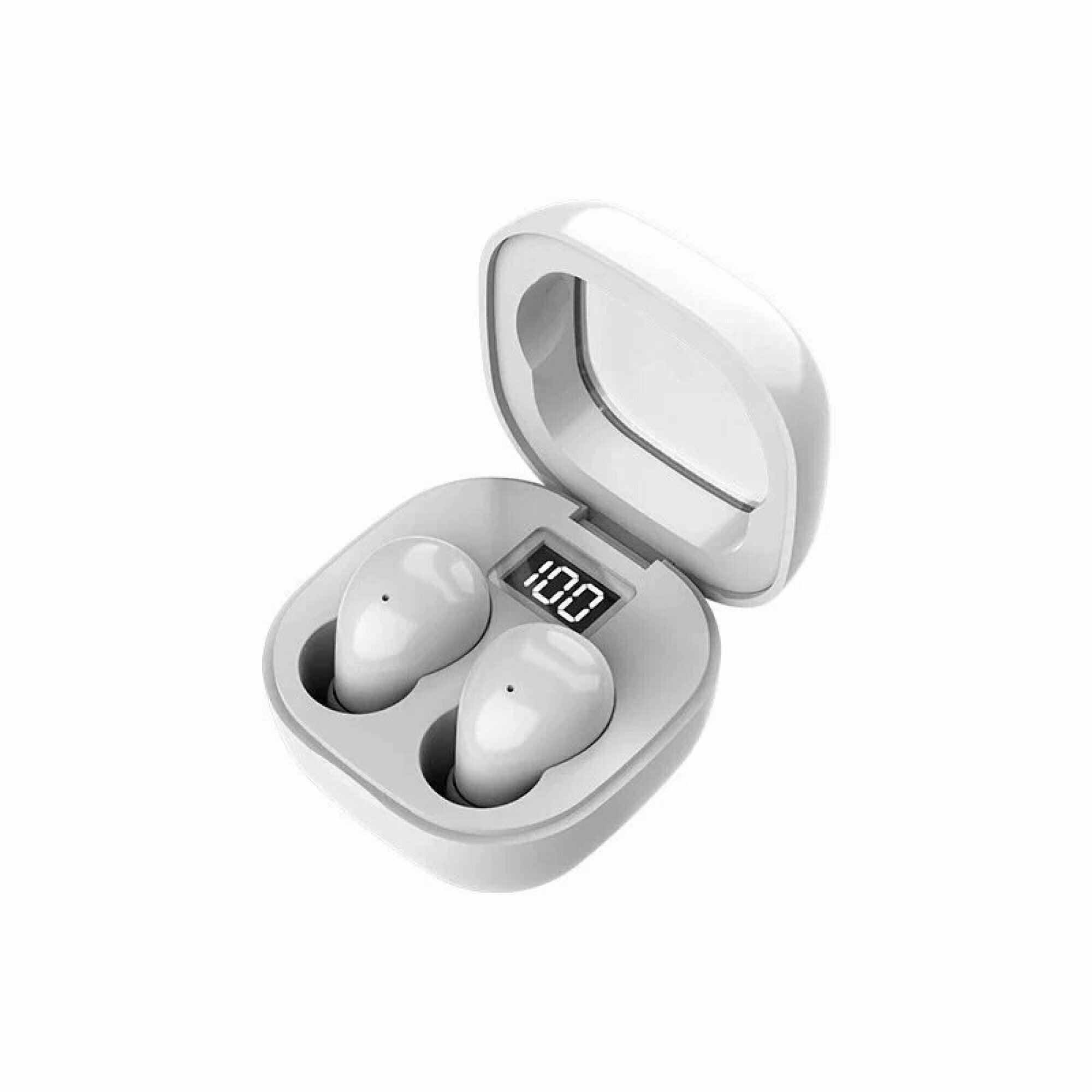 Мини-невидимая гарнитура Bluetooth 5.3 с шумоподавлением HIFI стерео-вкладыши, белый