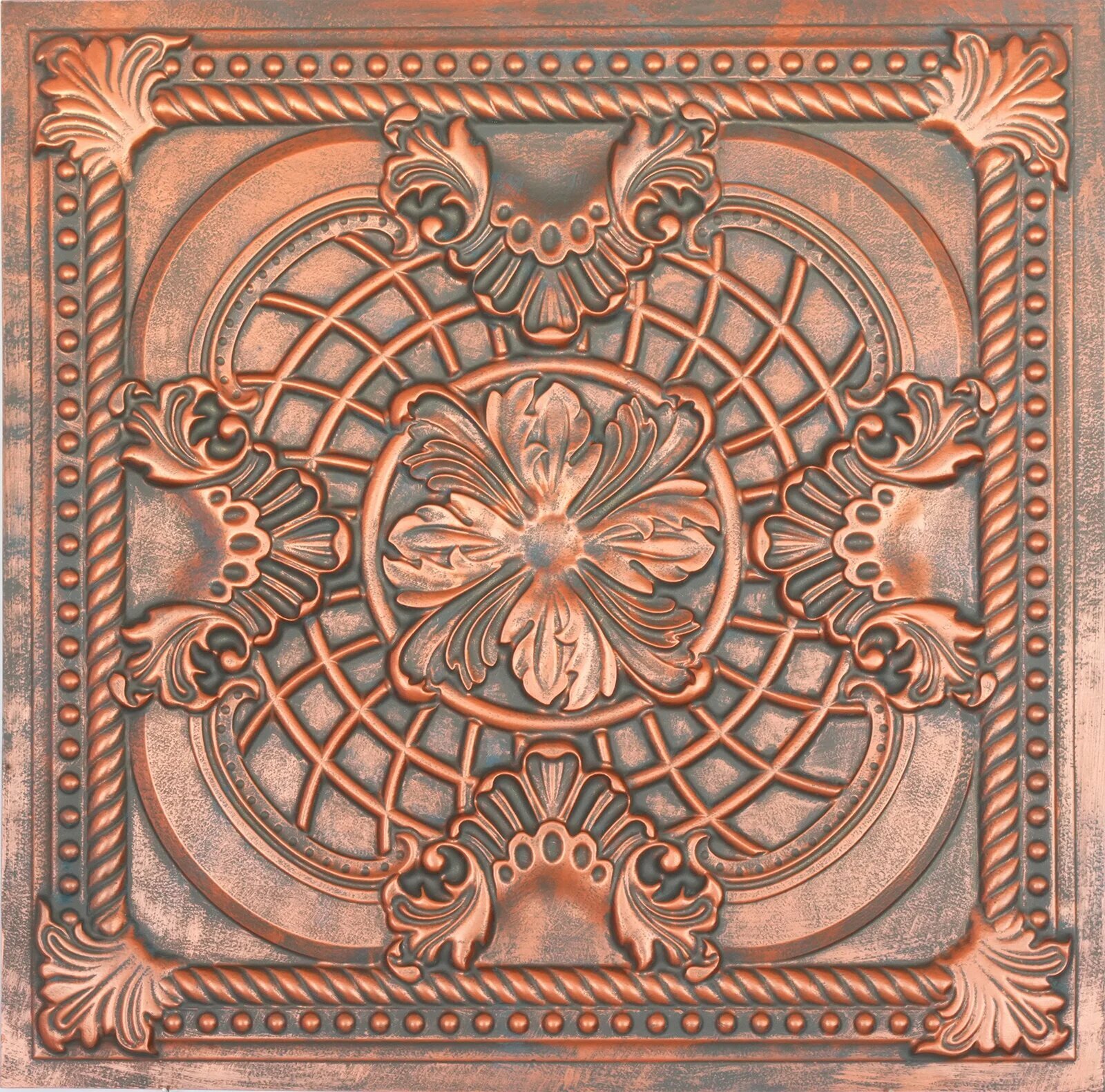 Винтажные потолочные плитки PL31, Rustic copper, 10 шт