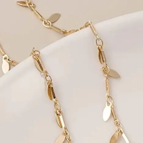 Цепочка для браслета 14K Gold Plated, 50 см, 7x2.6mm