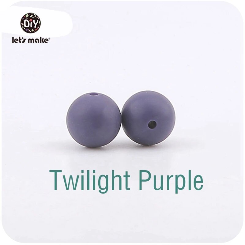 Let's Make Силиконовые бусины для прорезывателя зубов 20 шт. Фиолетовый, Twilight Purple