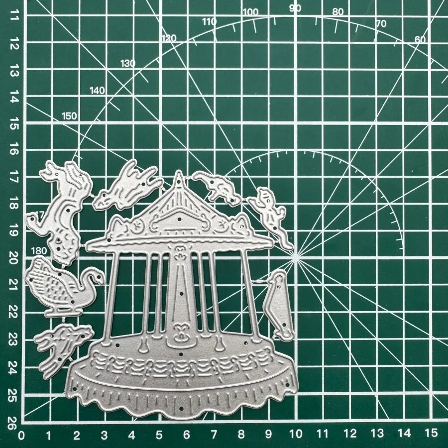 Карусель, металлические штампы для DIY, скрапбукинг, изготовление карт, трафареты, тиснение, ремесленное украшение