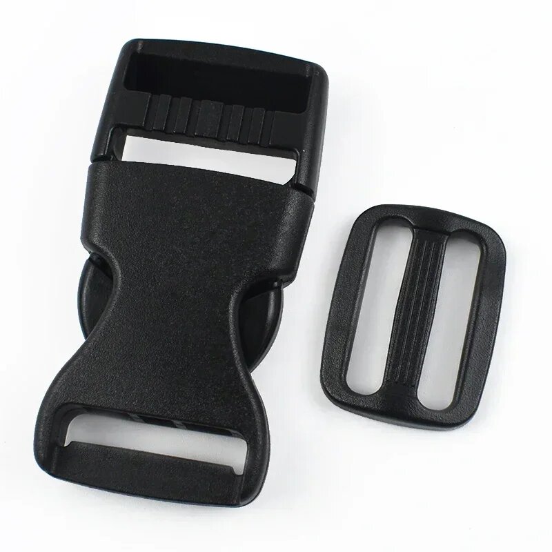 Meetee пластиковые пряжки 15/20/25 мм 5-20 комплектов Черный, 20mm-5Sets, B5