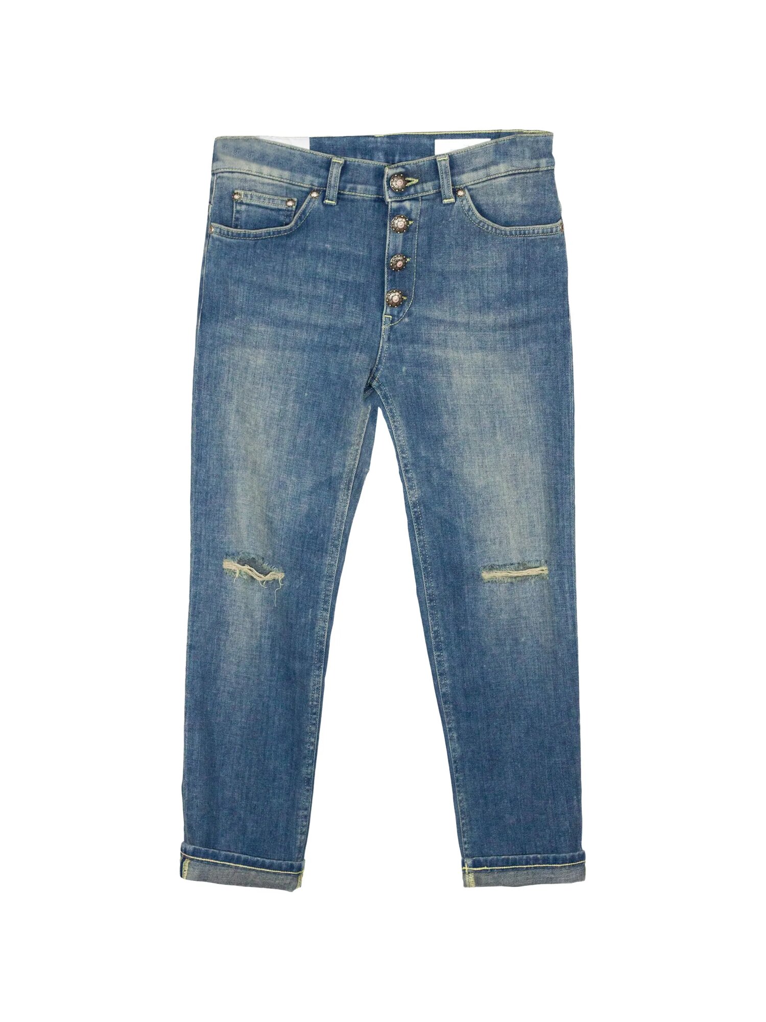 Джинсы Distressed button-front jeans