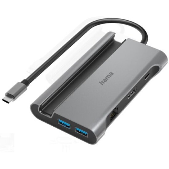 Разветвитель Hama USB-С H-200143, 7 портов, Серый