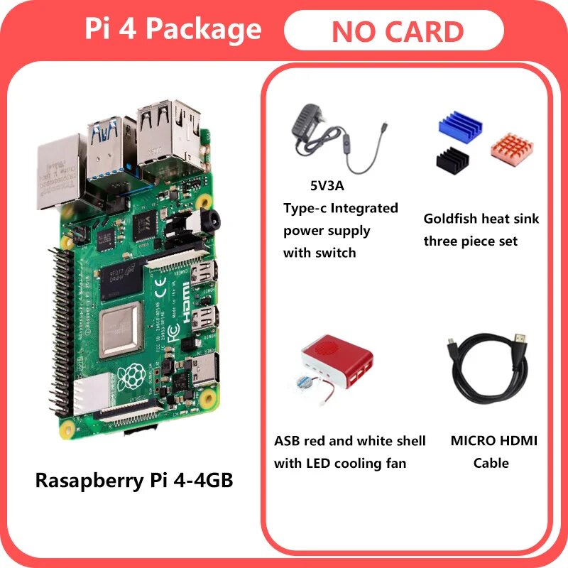 Raspberry Pi 4 Model B Dev Board 4GB-KIT