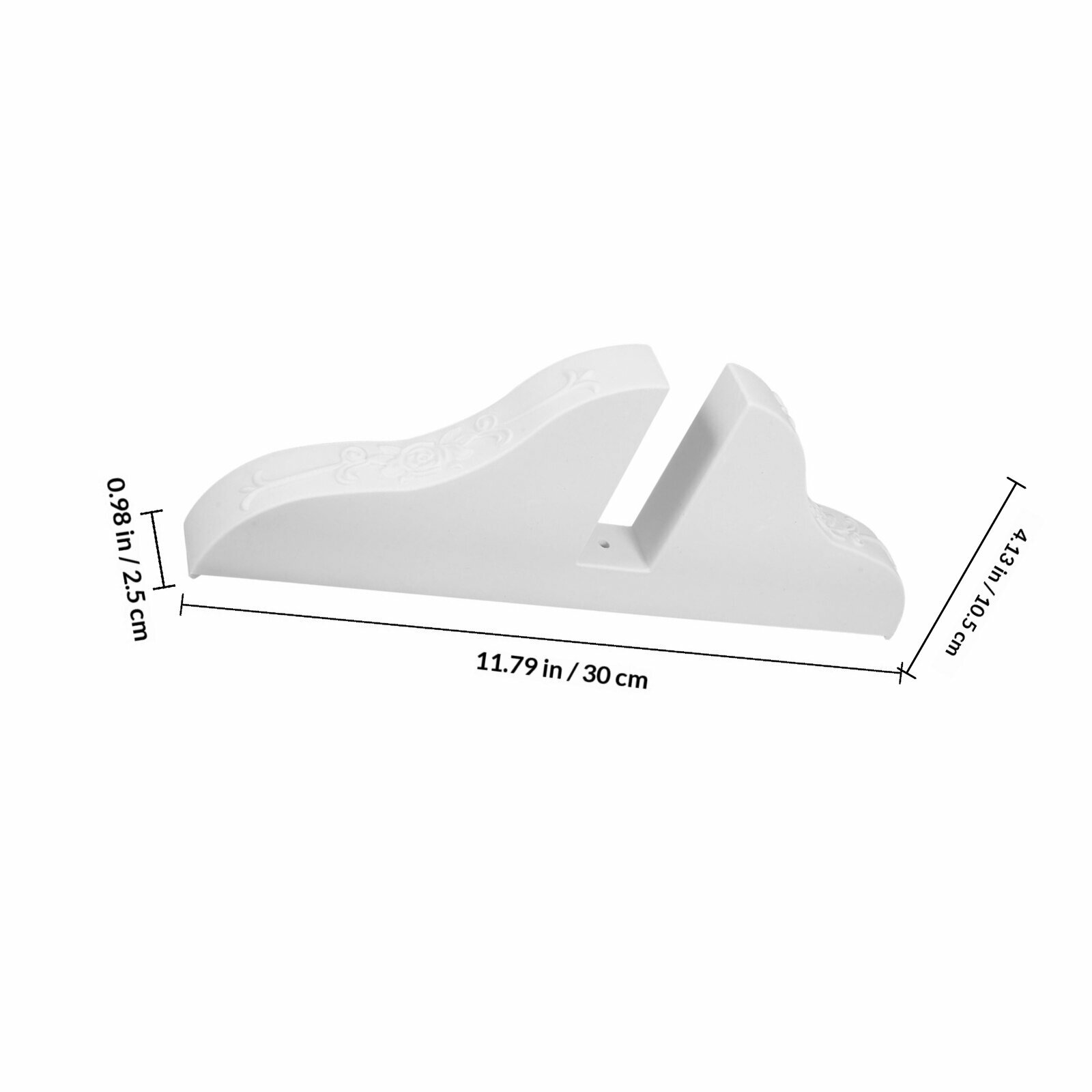 Держатель Для Раздвижных Перегородок 2 Штуки Белый 30.00X10.50X2.50Cm
