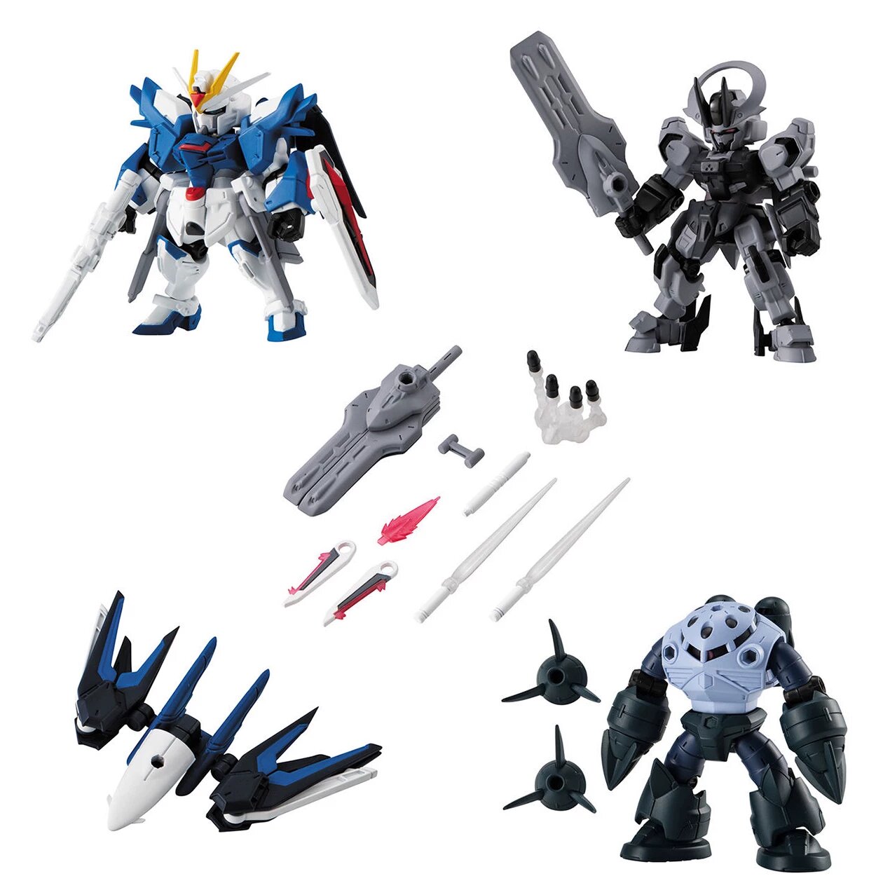 Бандай Сборная модель Gashapon Heavy Reformation MSE 27 Ascension Freedom Gundam Battle Rider Mass Production Type