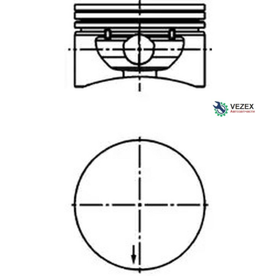 KOLBENSCHMIDT 40380620 Поршень dm.79.00x1.2x1.5x2.5 +0.50 Цена за 1 шт.