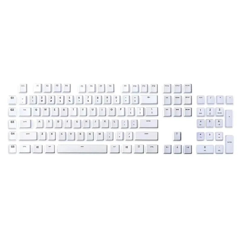 Полупрозрачный колпачок для ключей Logitech G915 G913 на 109 клавиш-белый