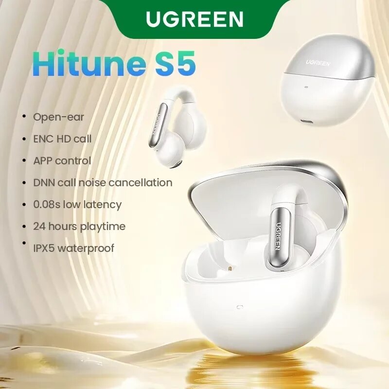 Беспроводные наушники Ugreen Hitune S5 TWS для спорта white