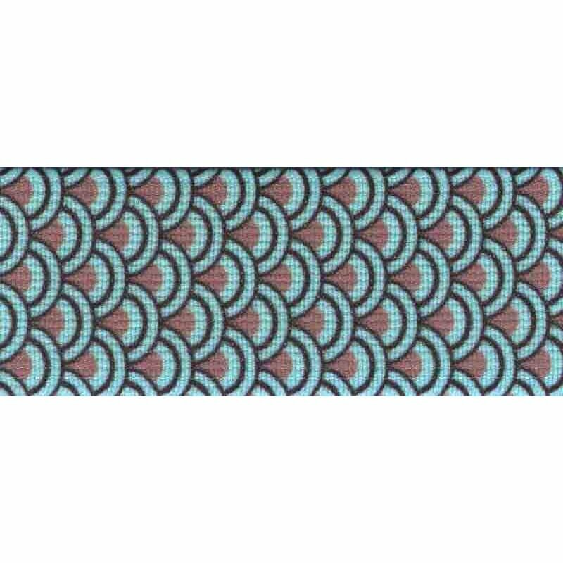 Резинка декоративная SAFISA "Spiral", 30 мм, ментолово-коричневая, 10 м