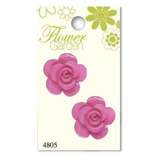Пуговицы BLUMENTHAL LANSING "Flower Garden", розовые, 25 мм, 2 шт