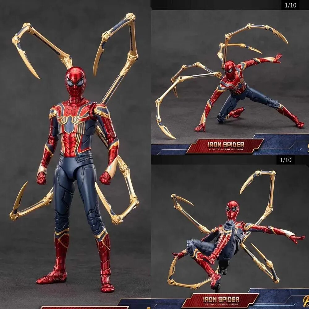 Коллекционная игрушка GEALFIS Marvel с персонажем Железным Человеком-пауком, 18 см