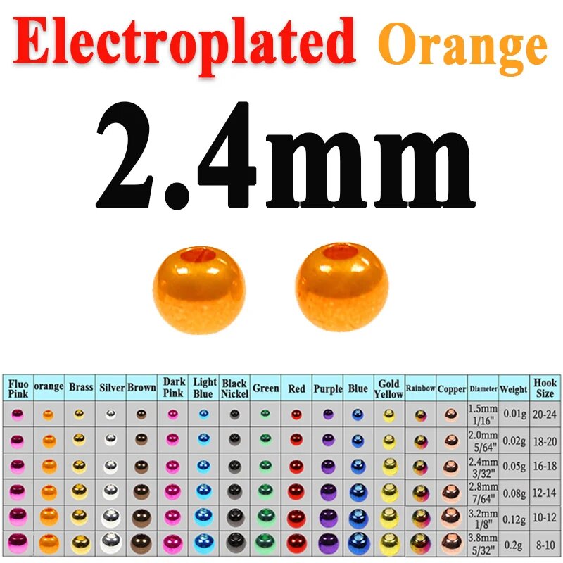 Vtwins Латунные бусины для вязания мушек 20 шт 2.4mm 20pcs EPora