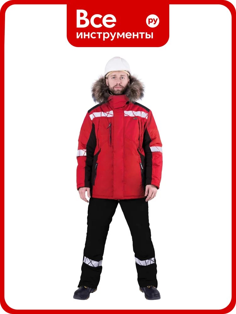 Зимняя куртка iForm ХАЙ-ТЕК SAFETY красный-черный Кур 215/112/170