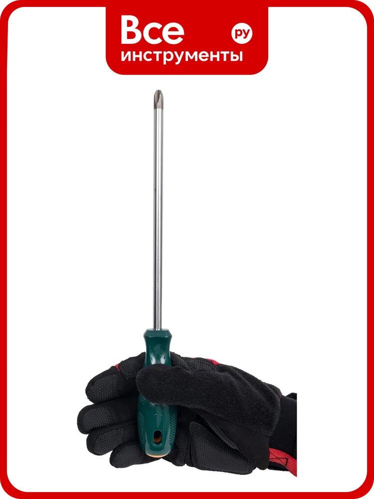 Отвертка SATA 62317, крестовая, PH3, 200мм, ацетатная рукоять, намагниченный наконечник