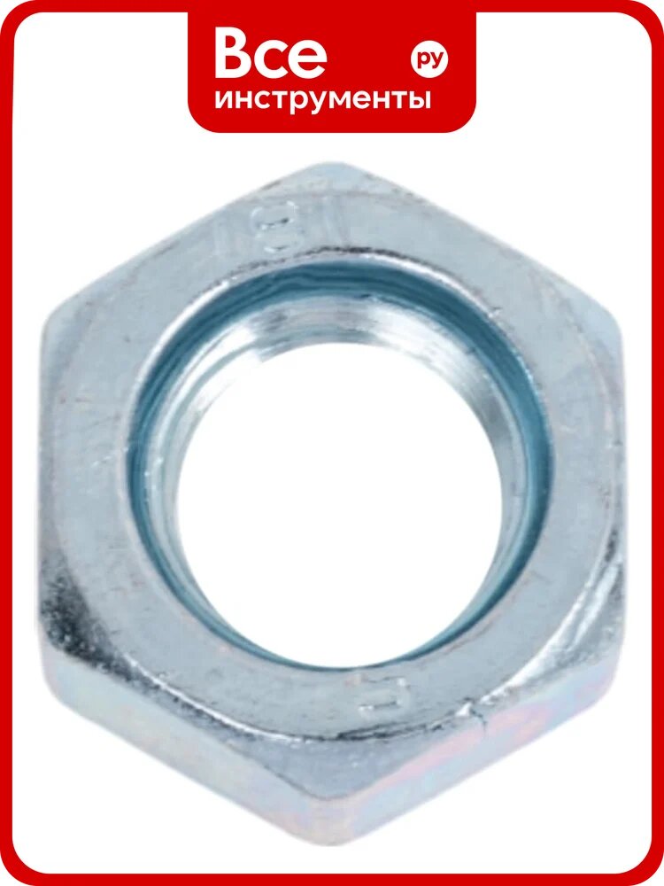 Гайка, КостИнСтрой, шестигранная КостИнСтрой М12 оц. DIN 934 (2кг ~ 130шт) 8061, стали с цинковым