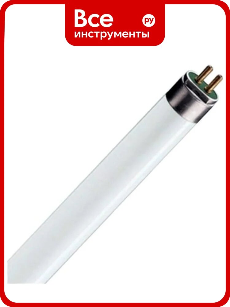 Лампа люминесцентная FL-LED T5 08W 6400K, трубчатая G5, холодный белый свет, 288 мм, срок службы 8000 ч, 220 В, матирова