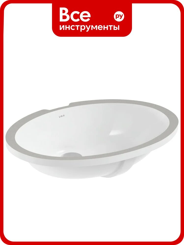 Раковина VITRA Arkitekt встраиваемая снизу, 52 см, цвет белый 6069B003-0012, из ведущих, ведущих мировых брендов