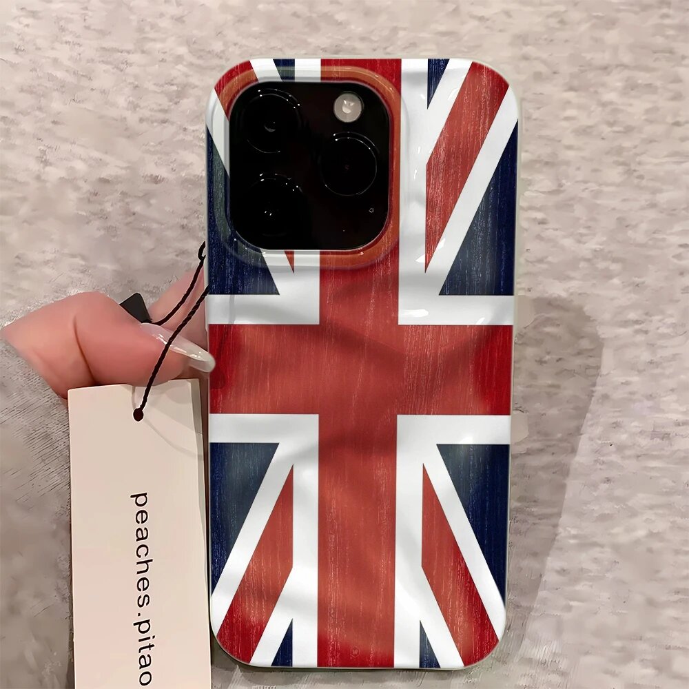 Чехол для iPhone 13 Pro с флагом Великобритании, зеленый
