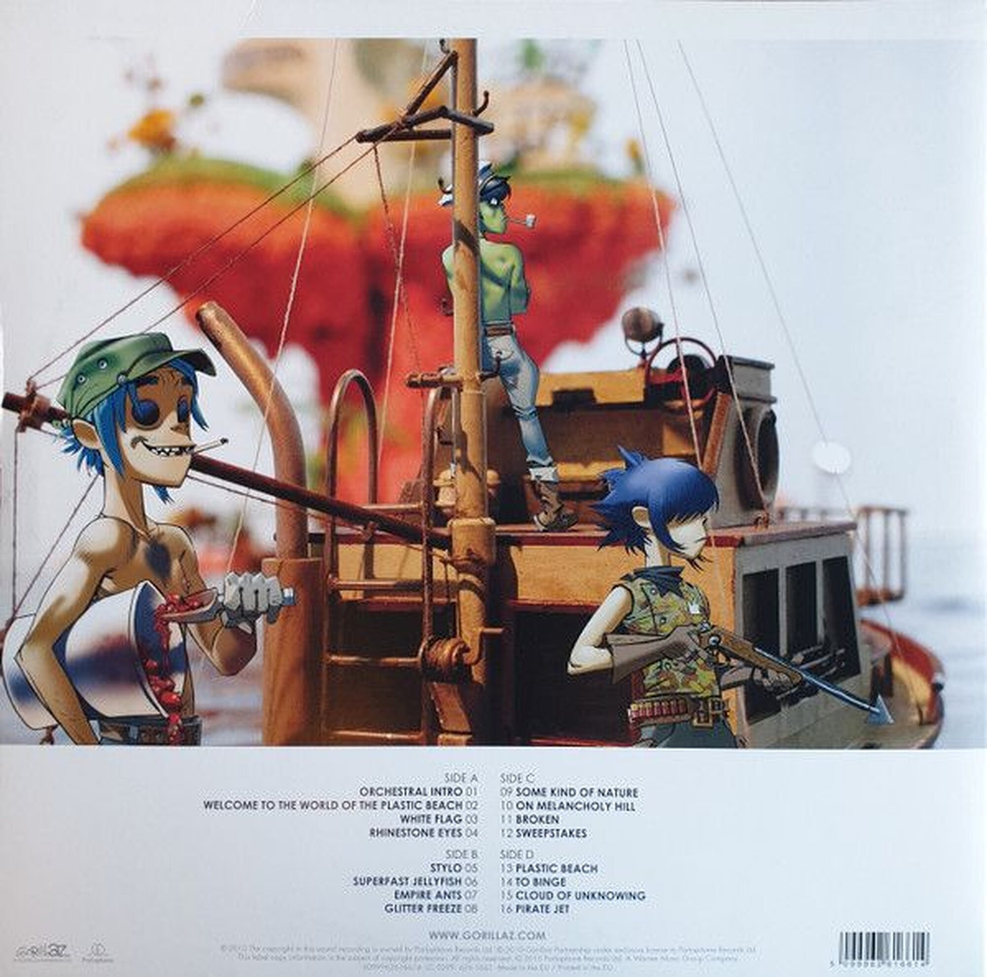 GORILLAZ - Plastic Beach (2LP, Переиздание, 180 Грамм Черный Винил) Виниловая Пластинка — фото 1