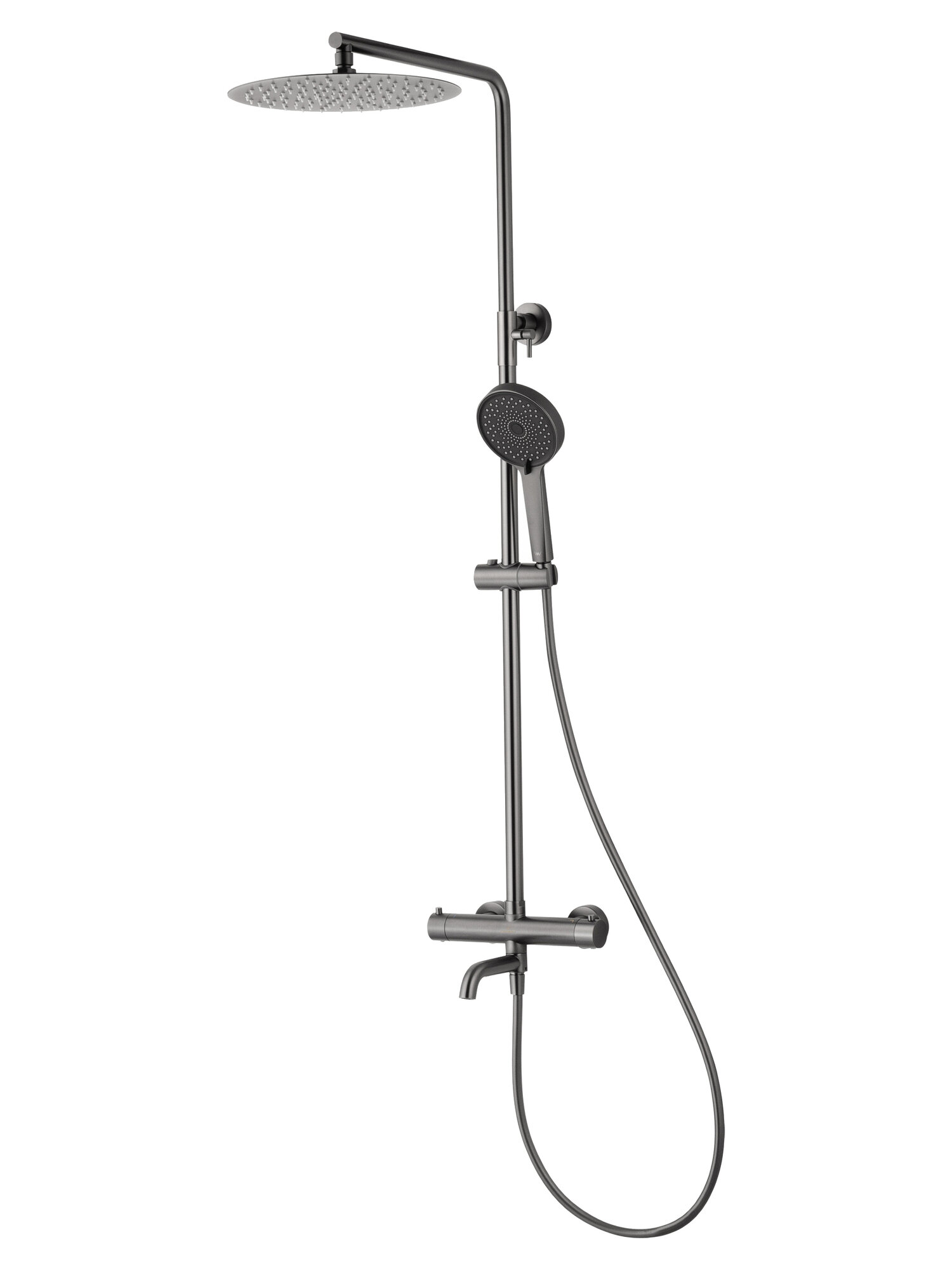 Душевая стойка Wonzon & Woghand Stick WW-88739903-BGM со смесителем, с термостатом, темный графит