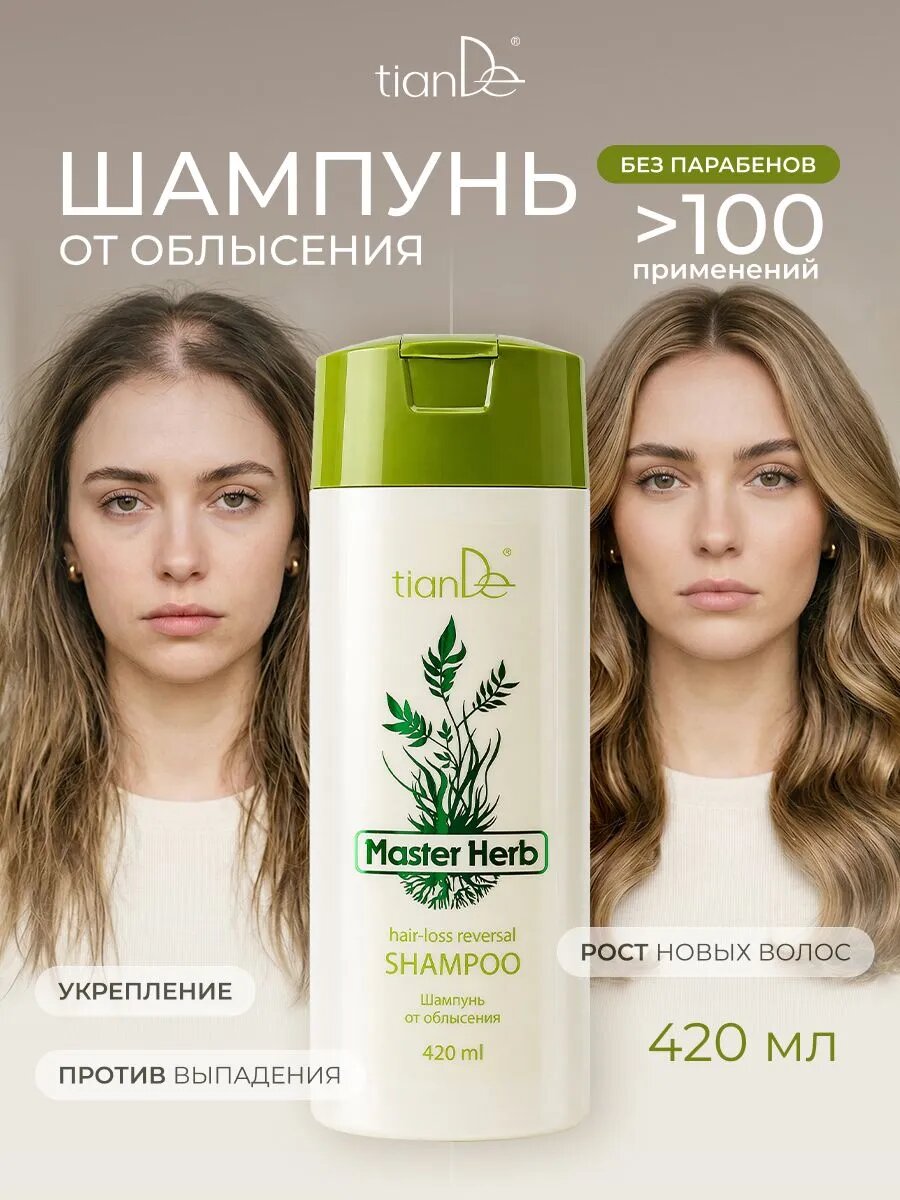 TianDe Шампунь от облысения, против выпадения волос для женщ