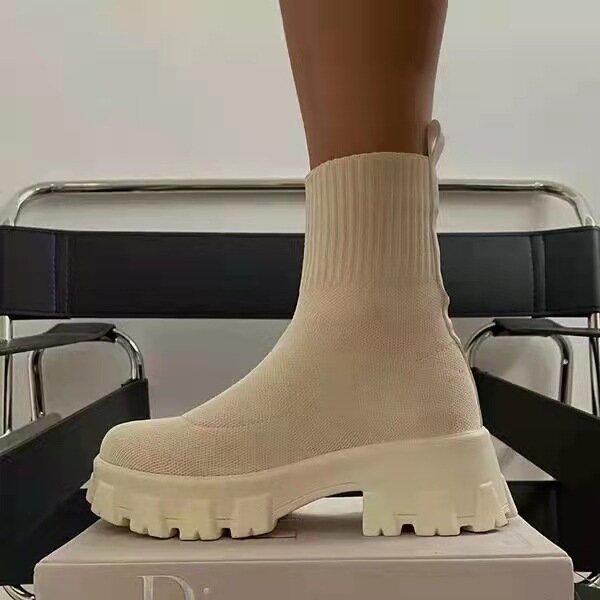 JYL Туфли для повседневности Женщин Удобные Плоский подошваКожа/Beige