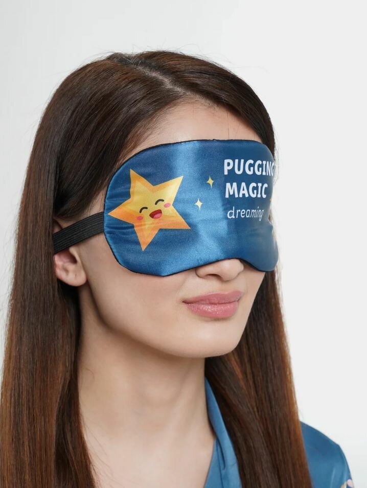 Маска для сна с гелевой вставкой, синий Мечтатель