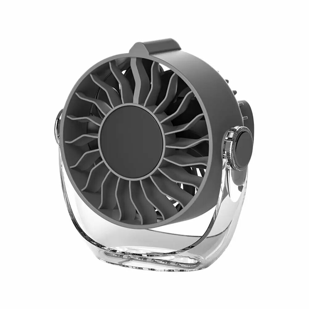 Портативный магнитный настольный вентилятор USB Серый, Gray