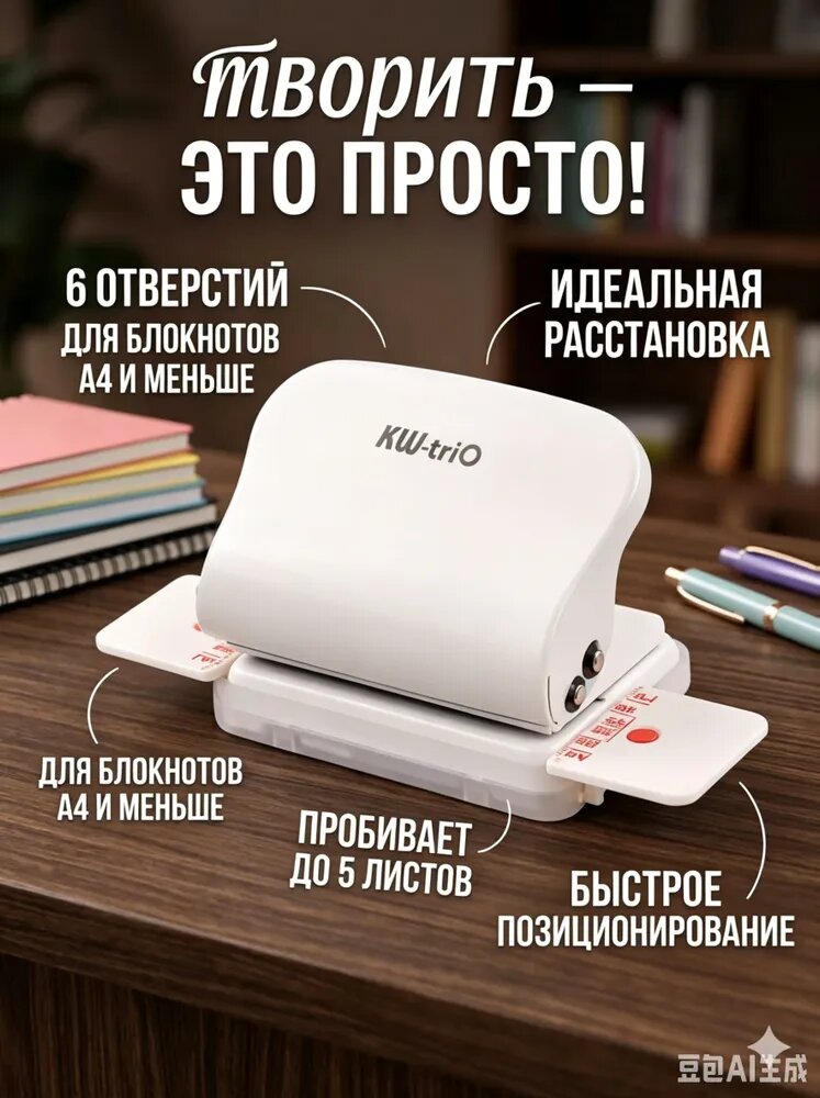 Спироплетный дырокол на 6 отверстий. Стартовый набор.