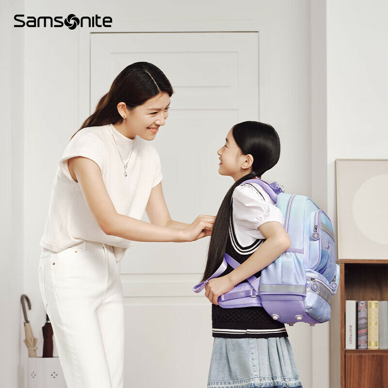Samsonite Student Backpack, 2024 New Arrival, Lightweight Spine Protection, Children's Backpack, Antibacterial, Stylish, for Grades 1-3, TU7