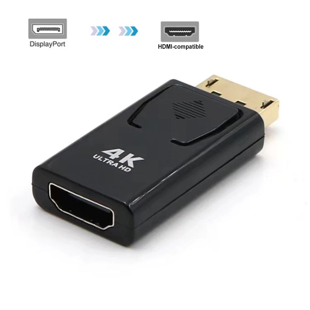 4K DP-HDMI адаптер, черный — фото 1
