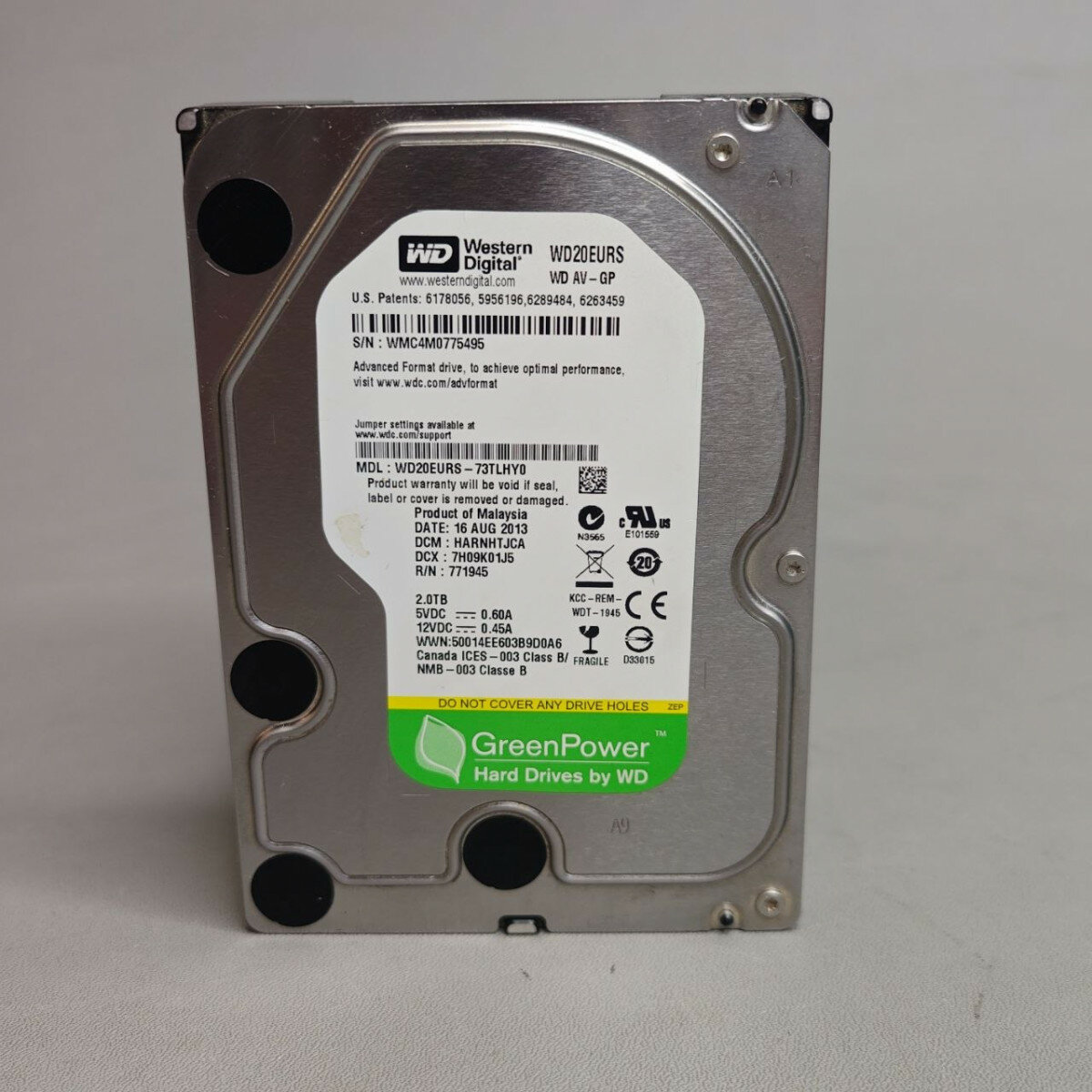 Жесткий диск 3.5" Western Digital WD IntelliPower Green 2 ТБ, SATA II, 64 Mb, 7200 rpm (WD20EURS)