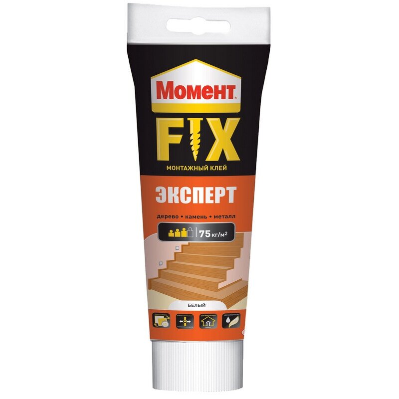 Клей момент "Fix", Эксперт, монтажный, туба, 250 г (2353533)