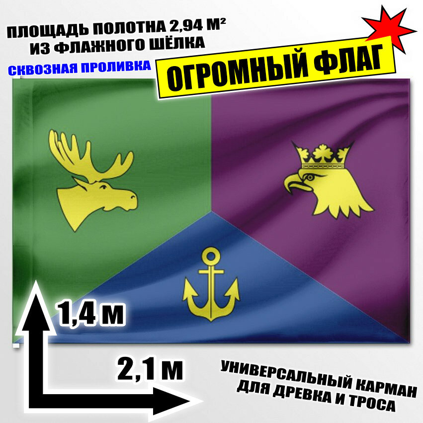 Флаг огромный Восточного административного округа 210x140 см