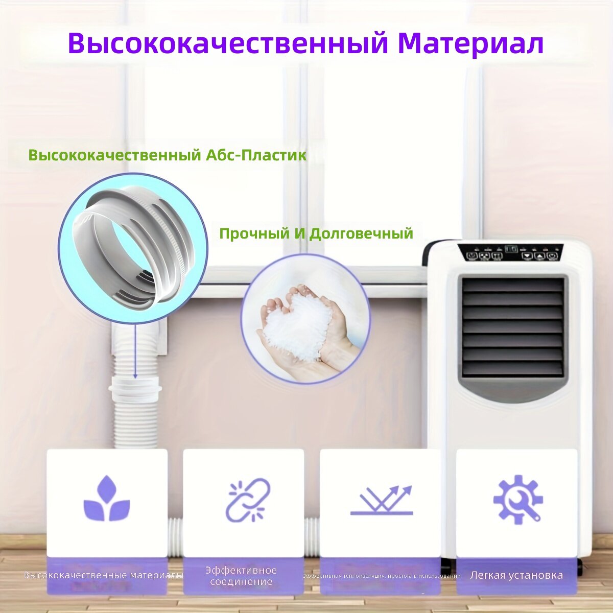 Переходник для вытяжного шланга портативного кондиционера, подходит для шлангов 5.1 и 5.9 дюйма, с правой и левой резьбой