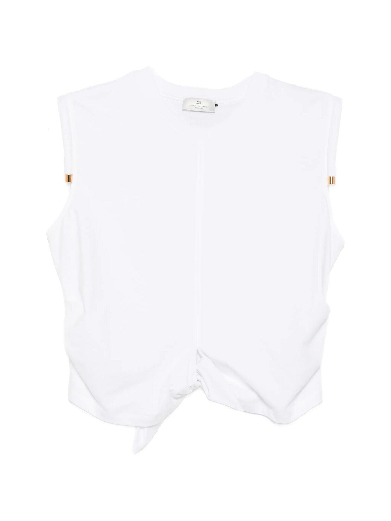 Футболка Knot-detail padded-shoulder T-shirt