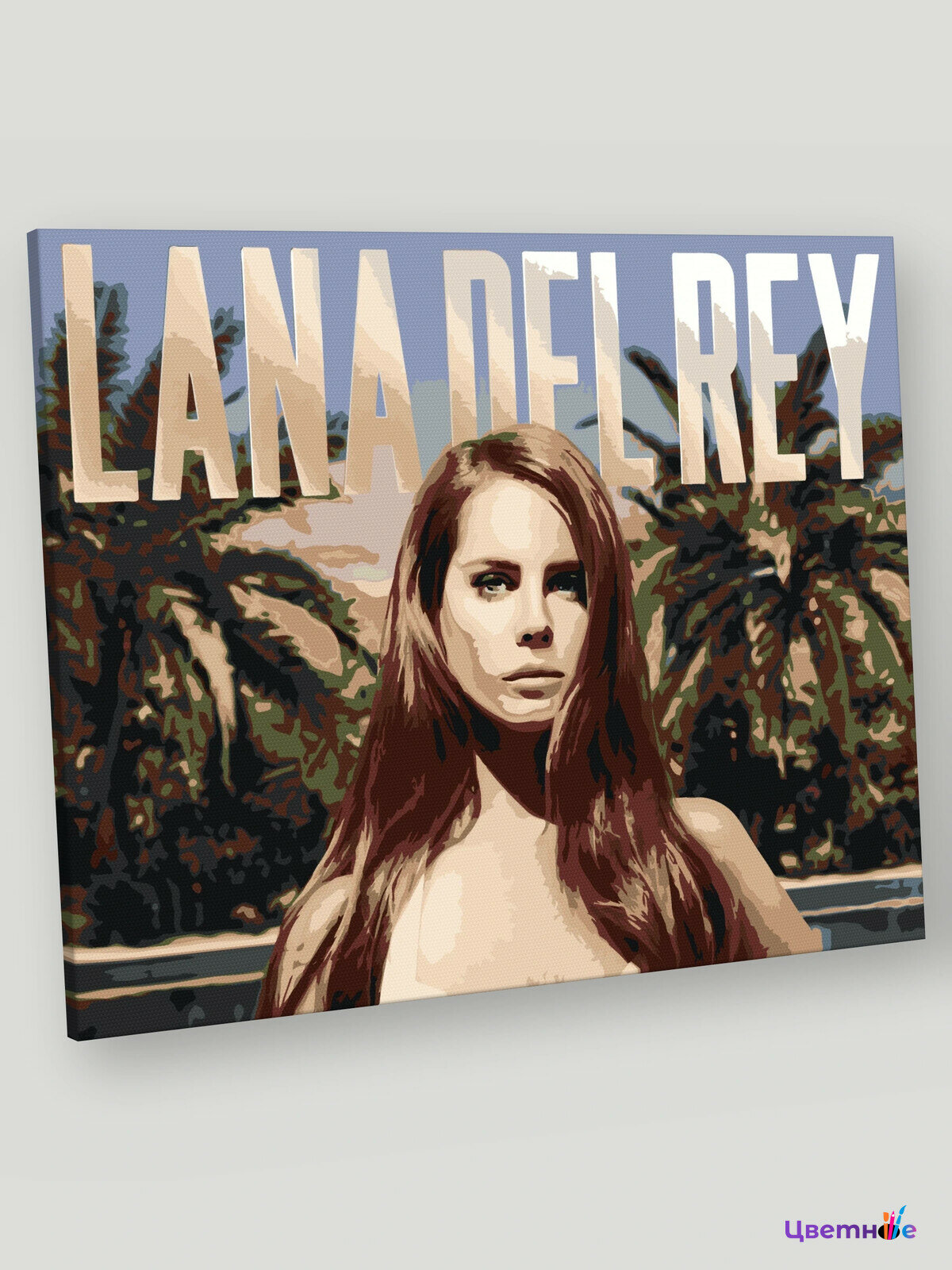 Картина по номерам на холсте с подрамником "Lana Del Rey Лана Дель Рей: Обложка альбома 2", Раскраска 40х50 см, Девушки