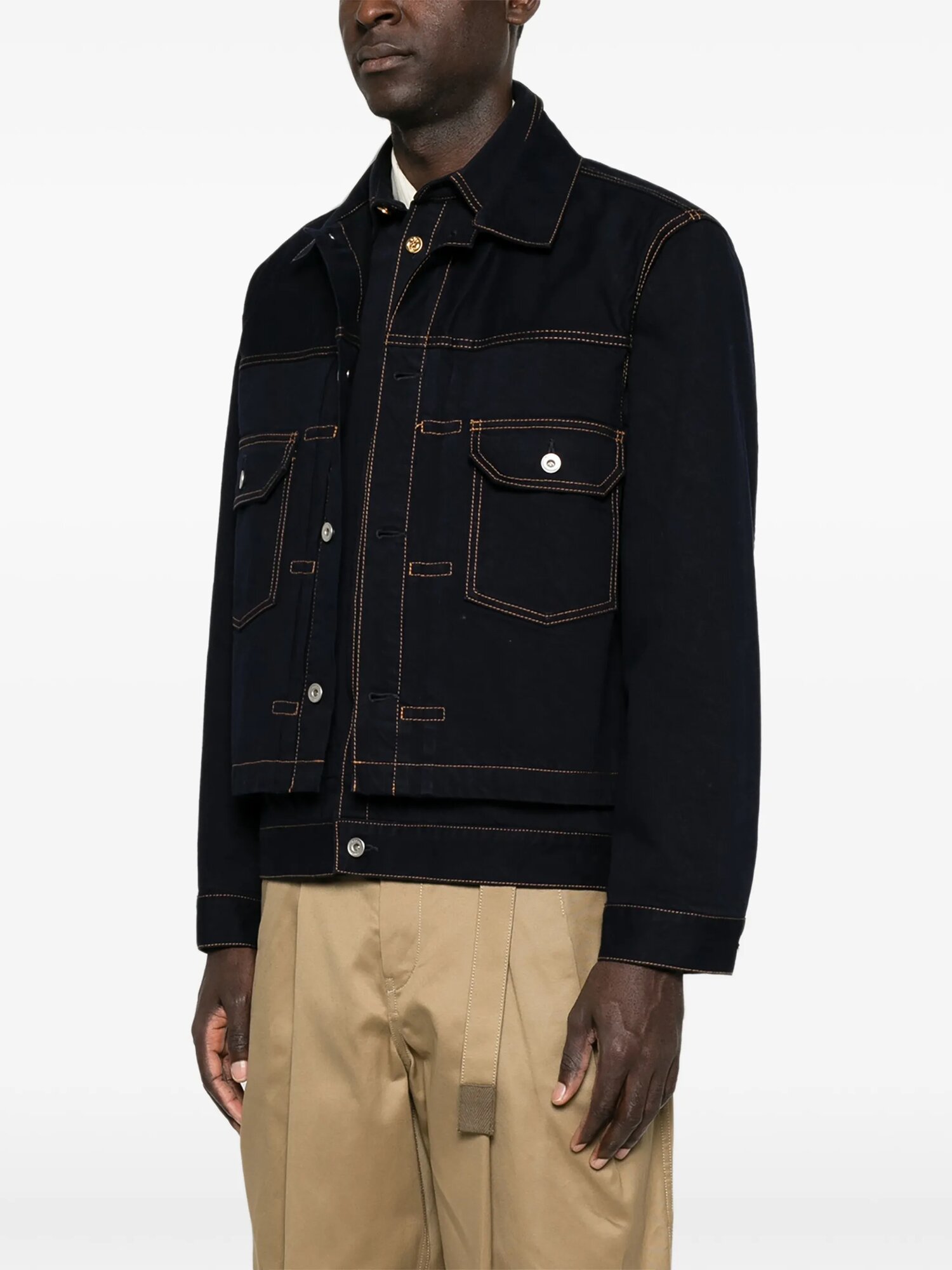 Куртка Sacai Layered-design denim jacket, размер 50 — фото 1