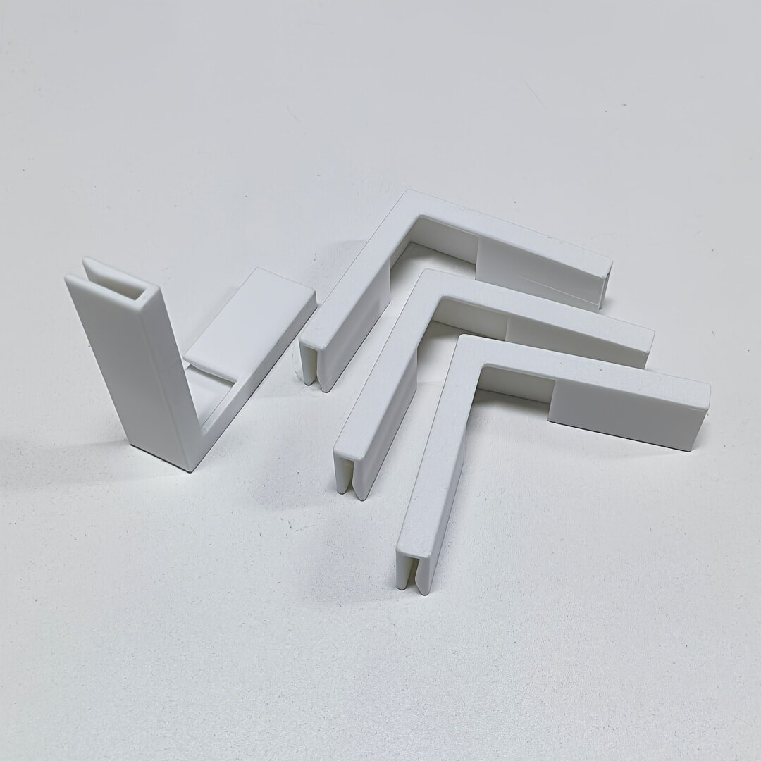 4 шт. 3D-печатные угловые зажимы для картонных коробок, белые, большого размера, для укрепления краев, повторного использования коробок и изготовления ведер для хранения