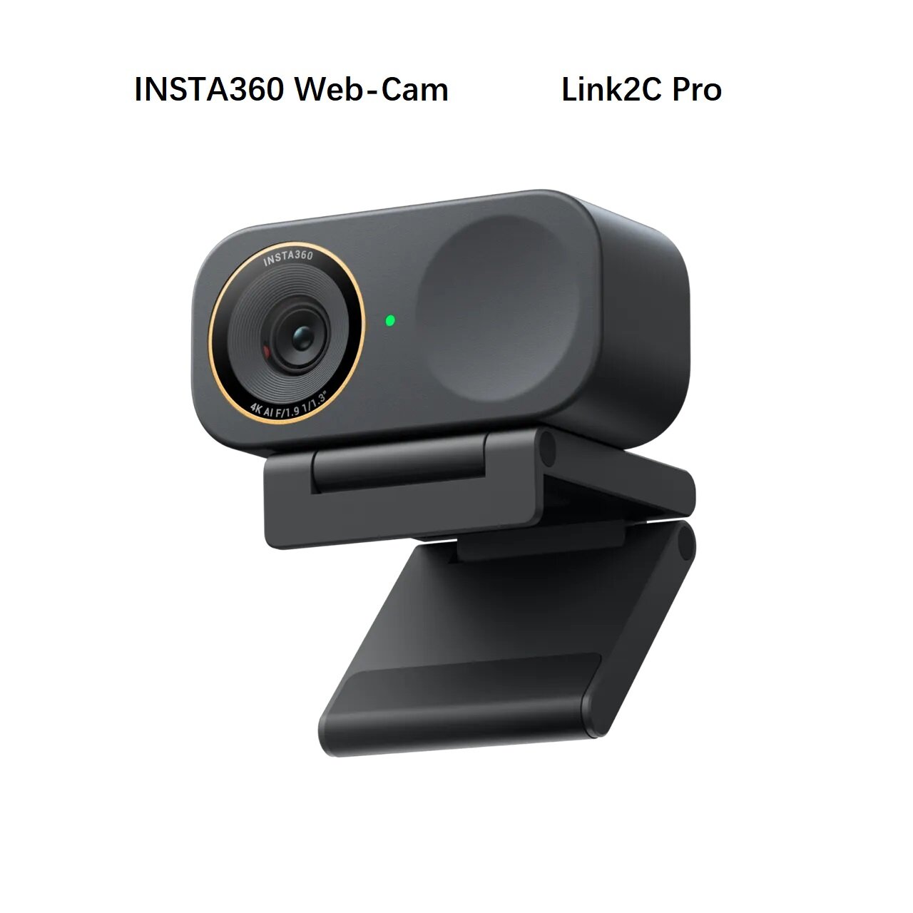 Веб-камера для прямых трансляций, Insta360, Link2C Pro, 4K WebCam, Type-C, встроенный микрофон, черный